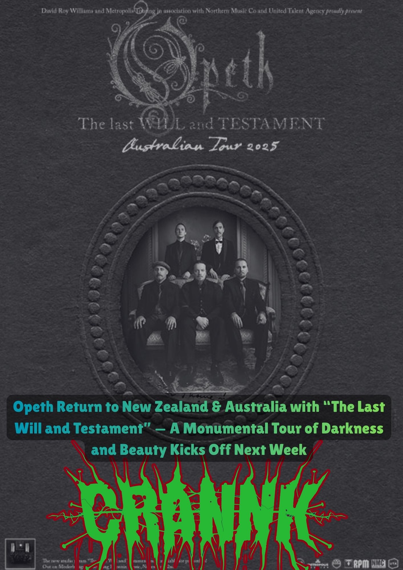 Opeth Return to New Zealand & Australia with “The Last Will and ...