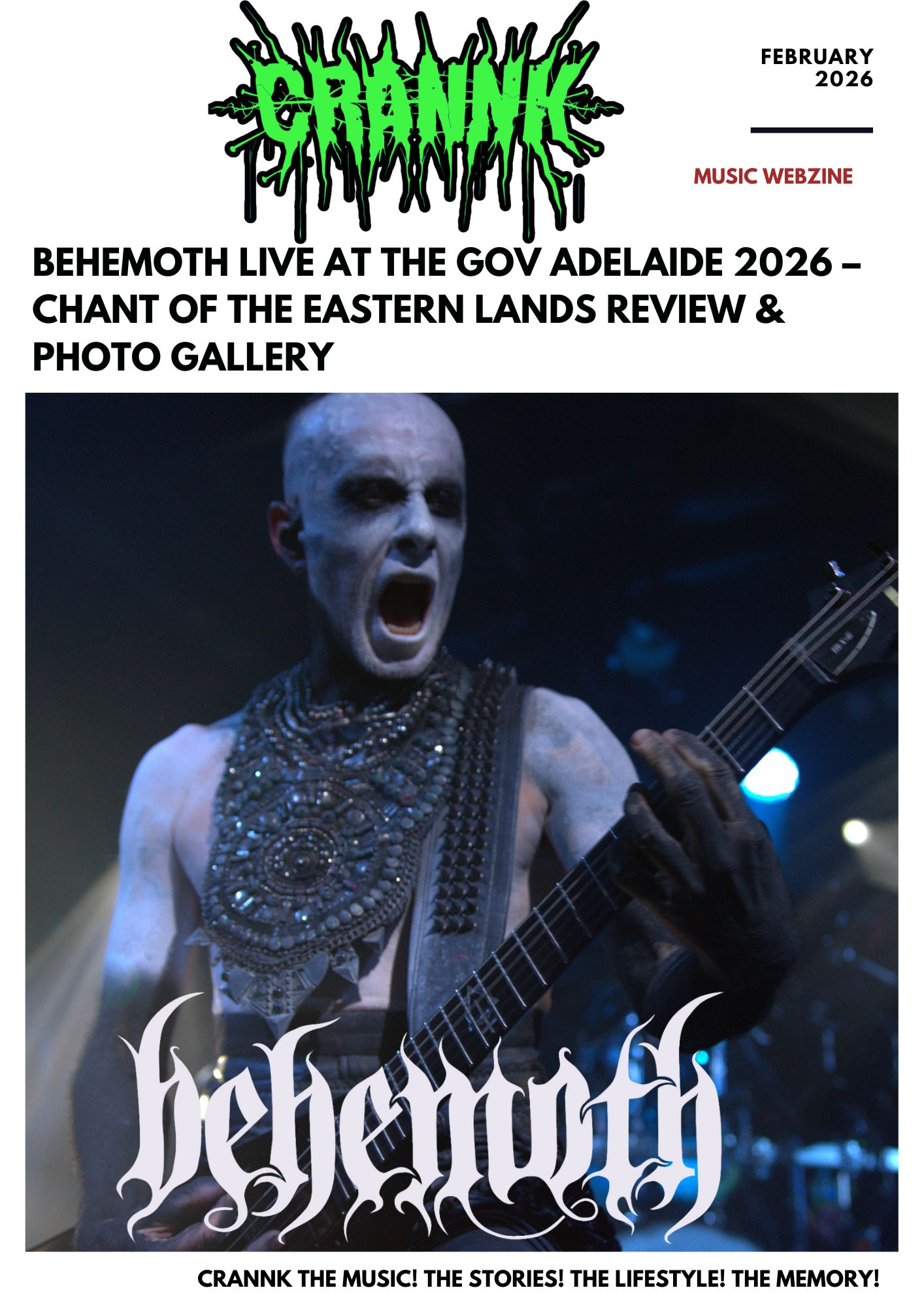 Behemoth Live at The Gov Adelaide 2026 – Chant Of The Eastern Lands ...