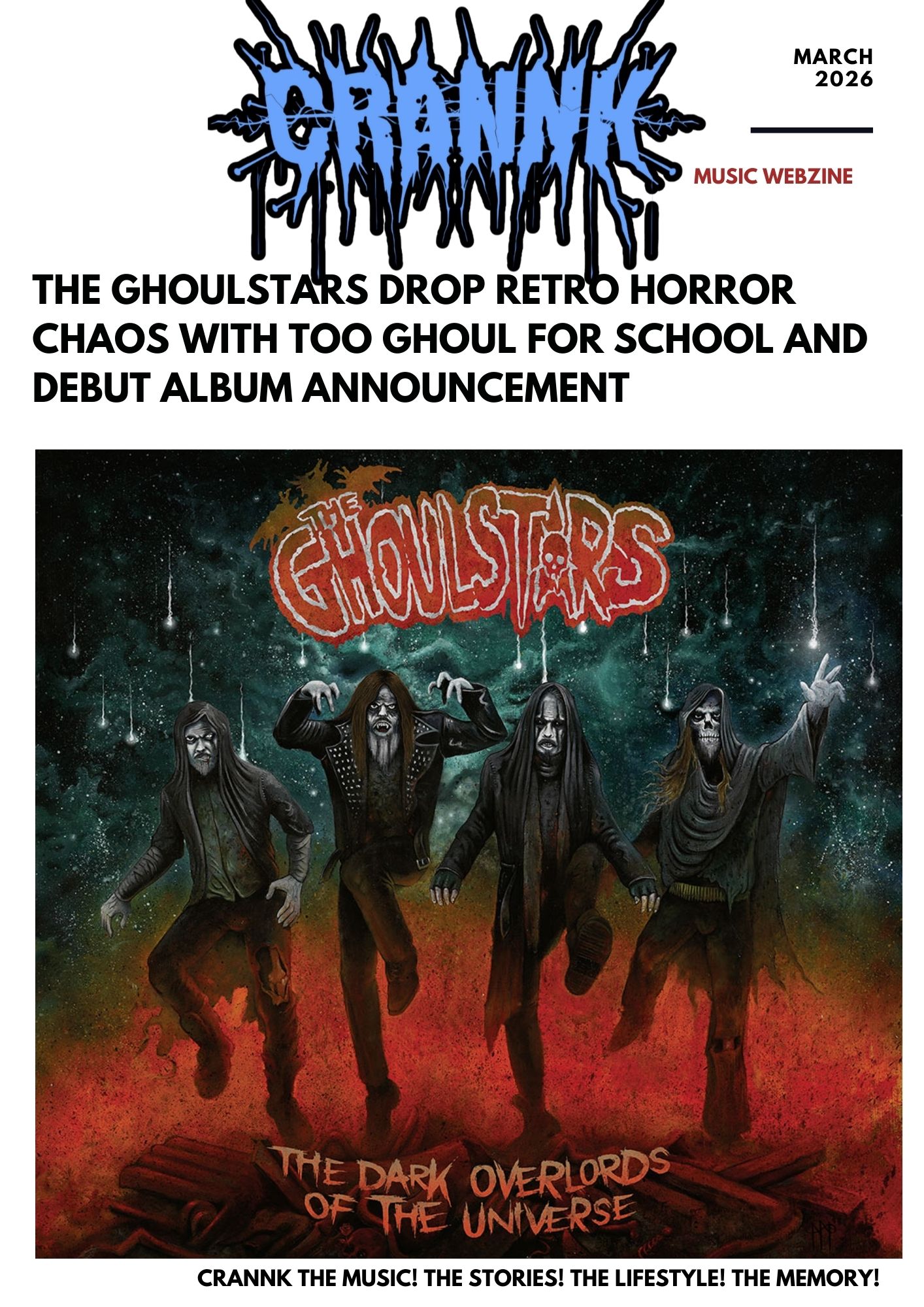 The Ghoulstars Drop Retro Horror Chaos With Too Ghoul for School And ...